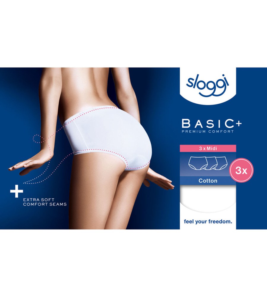 Sloggi Basic Midi Briefs 3 Pack | Needundies